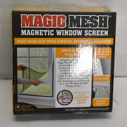 Magic Mesh Magnetic Window Screen Customize to fit up to 36"x55 ...