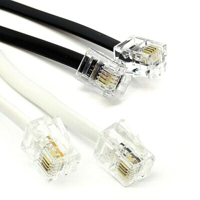 RJ11 to RJ11 Cable ADSL BT SKY Broadband Modem Internet DSL Land Line ...