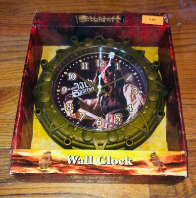Johnny Depp Jack Sparrow Pirates of the Caribbean Wall Clock NIB | eBay