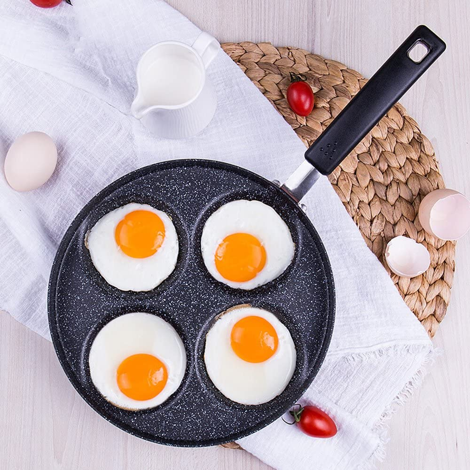 Aluminum 4-Cup Egg Frying Pan, Non Stick Egg Cooker Pan | eBay