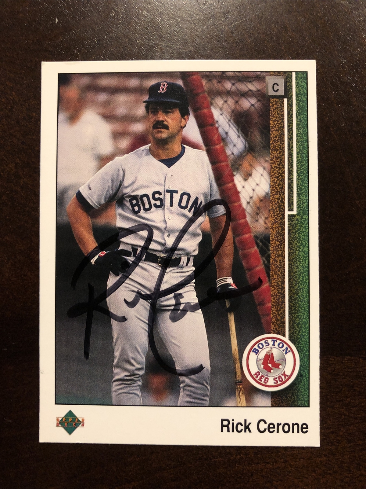 RICK CERONE 1989 UPPER DECK AUTOGRAPHED SIGNED AUTO BASEBALL CARD 152 ...