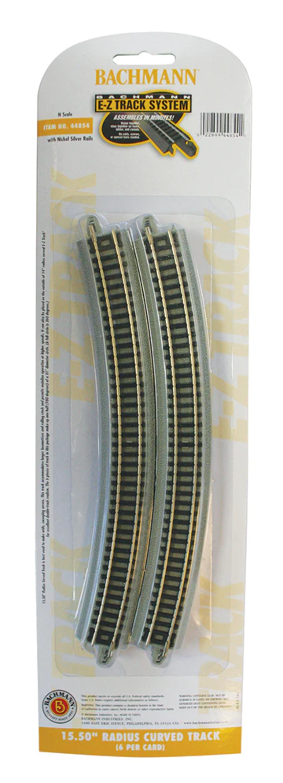 Bachmann 44854 N Scale E-Z Track 15.5" Radius Curve (6) | eBay