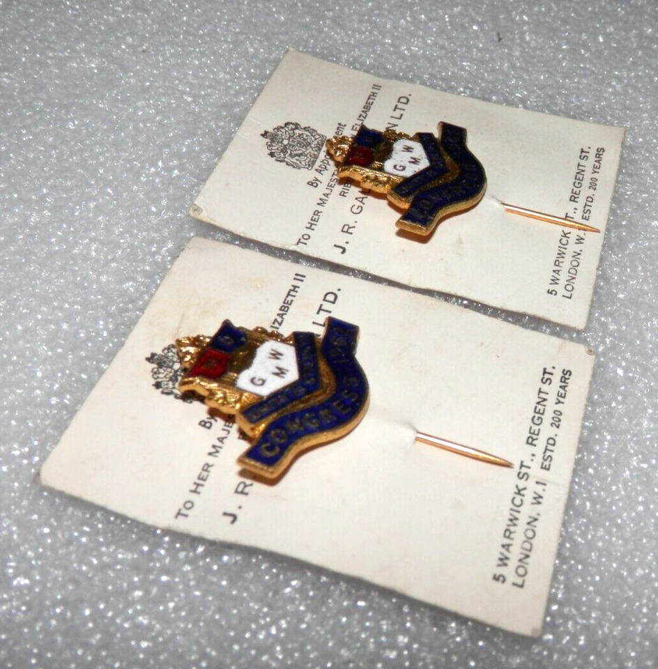 NU GMW Congress 1962 Stick Pins • General Municipal Workers National ...