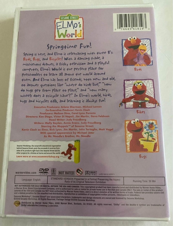 Sesame Street Elmo’s World: Springtime Fun (DVD, 2001) Brand New Sealed ...