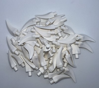 Lego Parts 50 ~ White Barb / Claw / Horn / Tooth - Medium ~ No 87747 | eBay