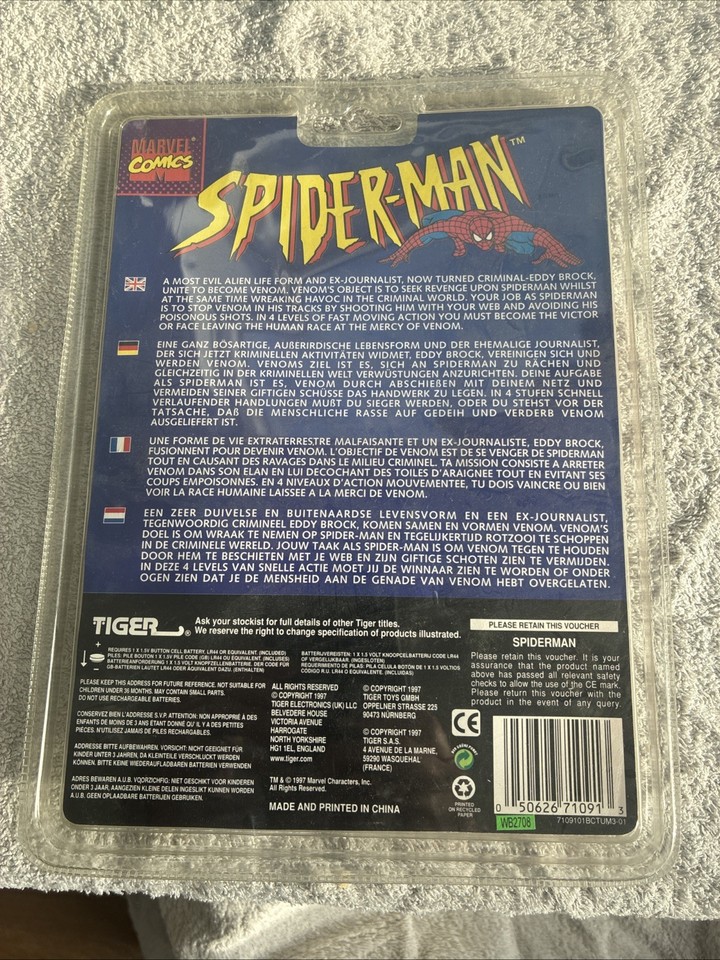 Tiger Spider Man LCD Electronic Handheld Game 1990s Vintage | eBay UK