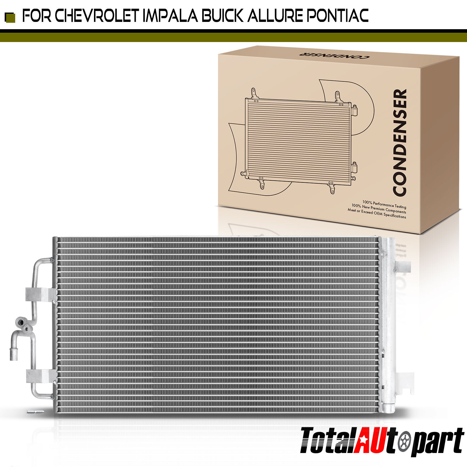 AC Condenser w/ Receiver Drier for Chevrolet Impala 06-11 Buick Allure ...