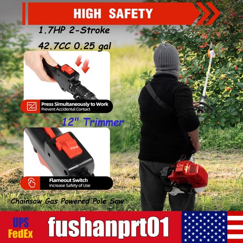 NEW 12"Gas Trimmer Saw Tree Trimmer Chainsaw Gas Powered Pole Saw ...
