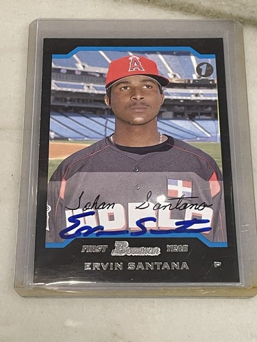 2004 Bowman Chrome ERVIN SANTANA AUTO Rookie Card RC #170 Minnesota ...