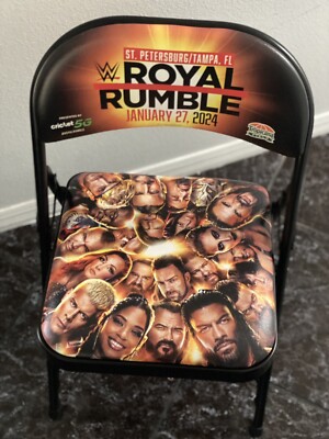 WWE Royal Rumble 2024 Ringside Chair St Petersburg Tampa Cody Rhodes CM ...