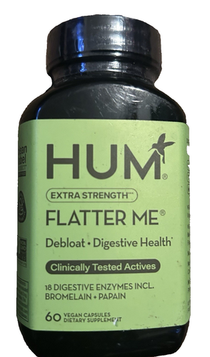 HUM Flatter Me Digestive Enzymes Bloating Supplement Fast-Acting 60ct ...