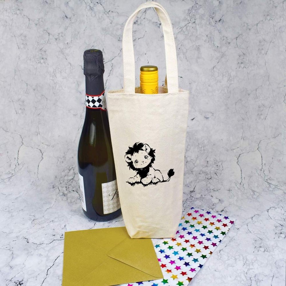 'Cute Sketchy Lion ' Cotton Wine Bottle Gift / Travel Bag (BL00041235 ...