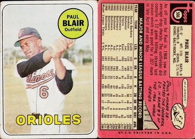 1969 Topps Baseball Card #506 Paul Blair Baltimore Orioles | eBay