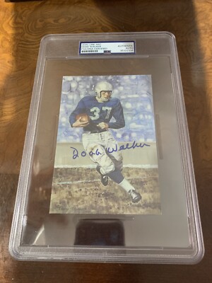 Doak Walker PSA DNA Coa Hand Signed Goal Line Card Glac Autograph | eBay