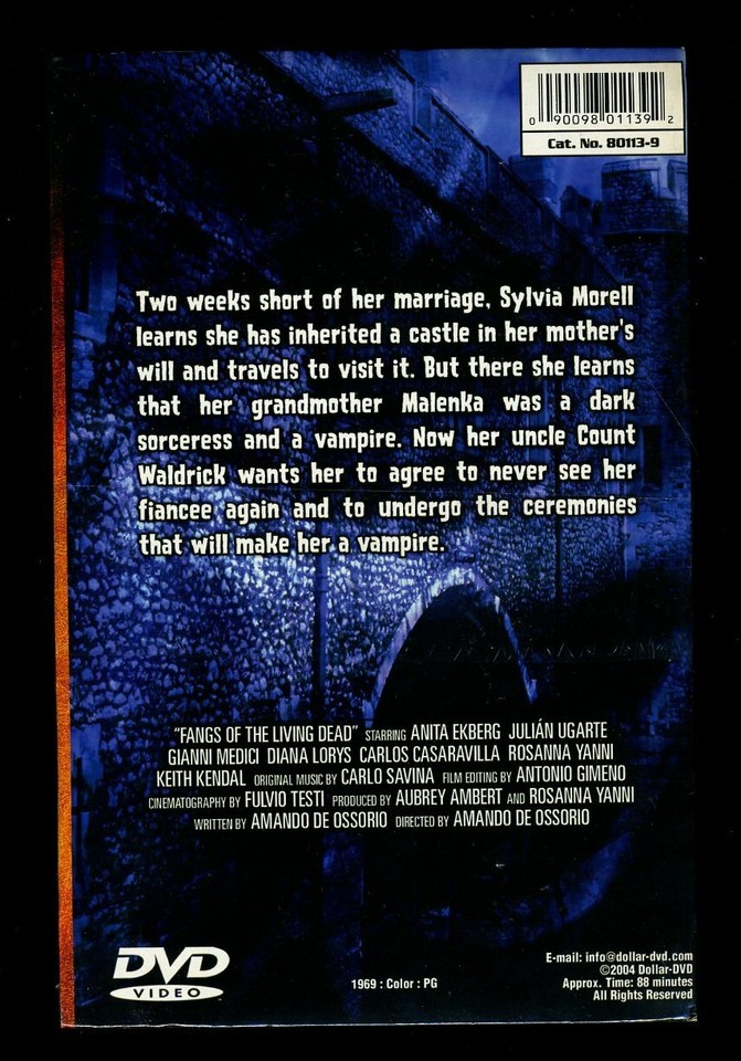 FANGS OF THE LIVING DEAD DVD The Mystery and Murder Continue | eBay