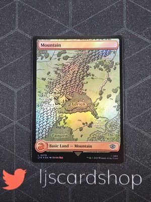 Magic the Gathering-Lord of the Rings-Basic Land-Mountain Foil (2) L ...
