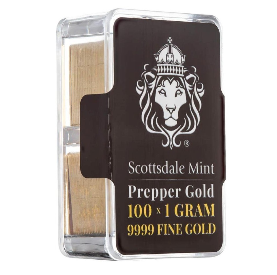 100 x 1 Gram Gold Bars - Scottsdale Mint .9999 Gold Bullion "Prepper ...