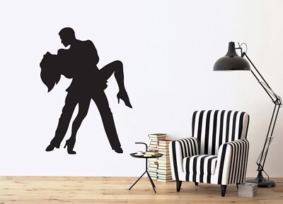 Wall Sticker Vinyl Decal Tango Dancers Samba Rumba Man and Woman ...