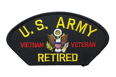 Army US Vietnam Veteran Retired 5 Inch Hat Patch H1822 F7D10AA | eBay