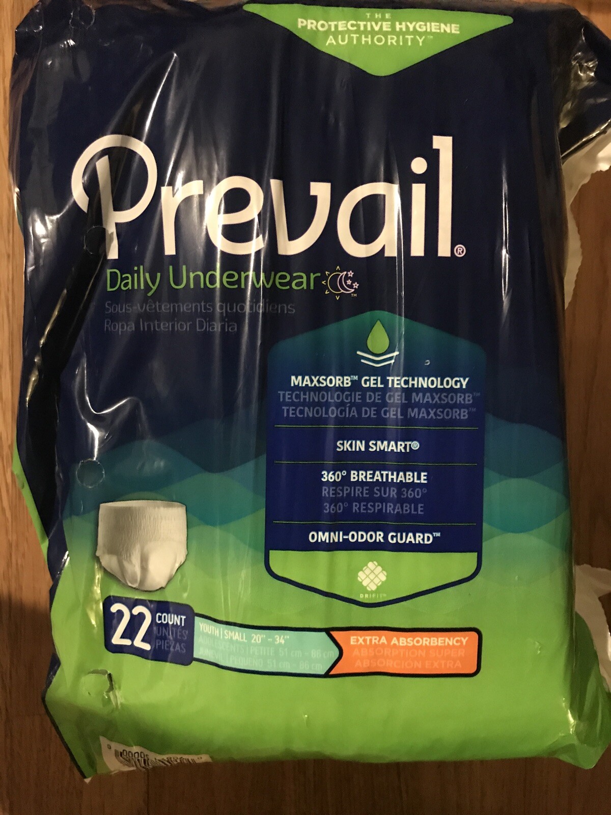 Prevail Daily Underwear Maxsorb Gel Technology Small 20" - 34" Waist ...