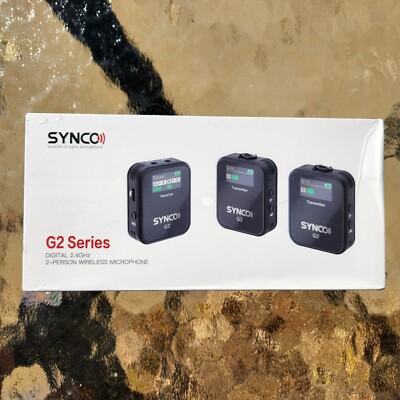 Synco G2 Series G2A2 Black Digital 2.4GHz 2 Person Wireless Microphone ...