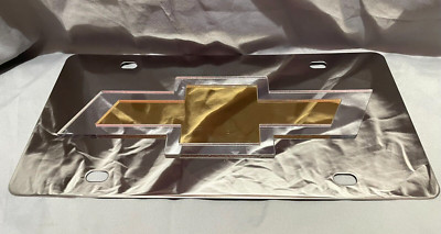 Chevrolet Bowtie tag stainless steel chrome vanity license plate Mirror ...