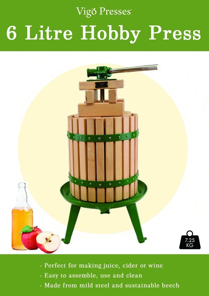 6 litre Apple Press Hobby Press Fruit Press Cider Press Vigo Presses ...