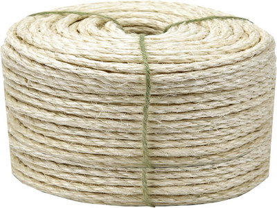 White Sisal Rope 3Mm by 164-Feet for Cat Scratching Post Tree Tower ...