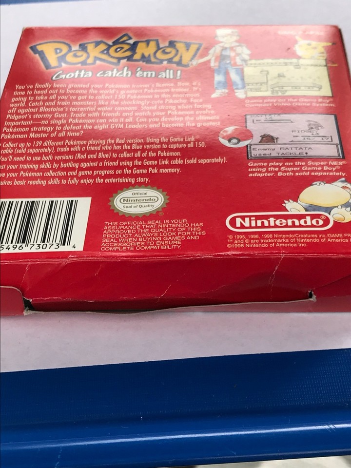 Pokemon Red Version Game Boy Complete in Box | eBay
