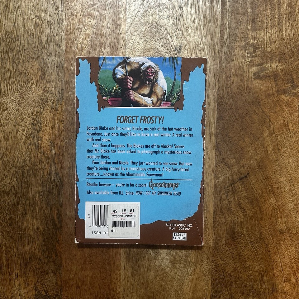 The Abominable Snowman of Pasadena by R.L. Stine. 1st print 1995 ...