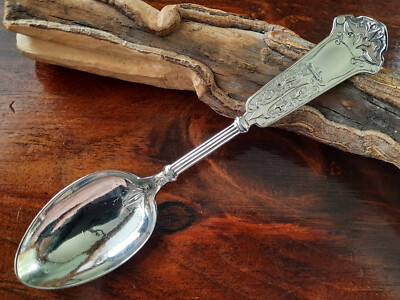 Sterling Silver George Sharp Arabesque Tea Spoon w Engraved Bowl | eBay