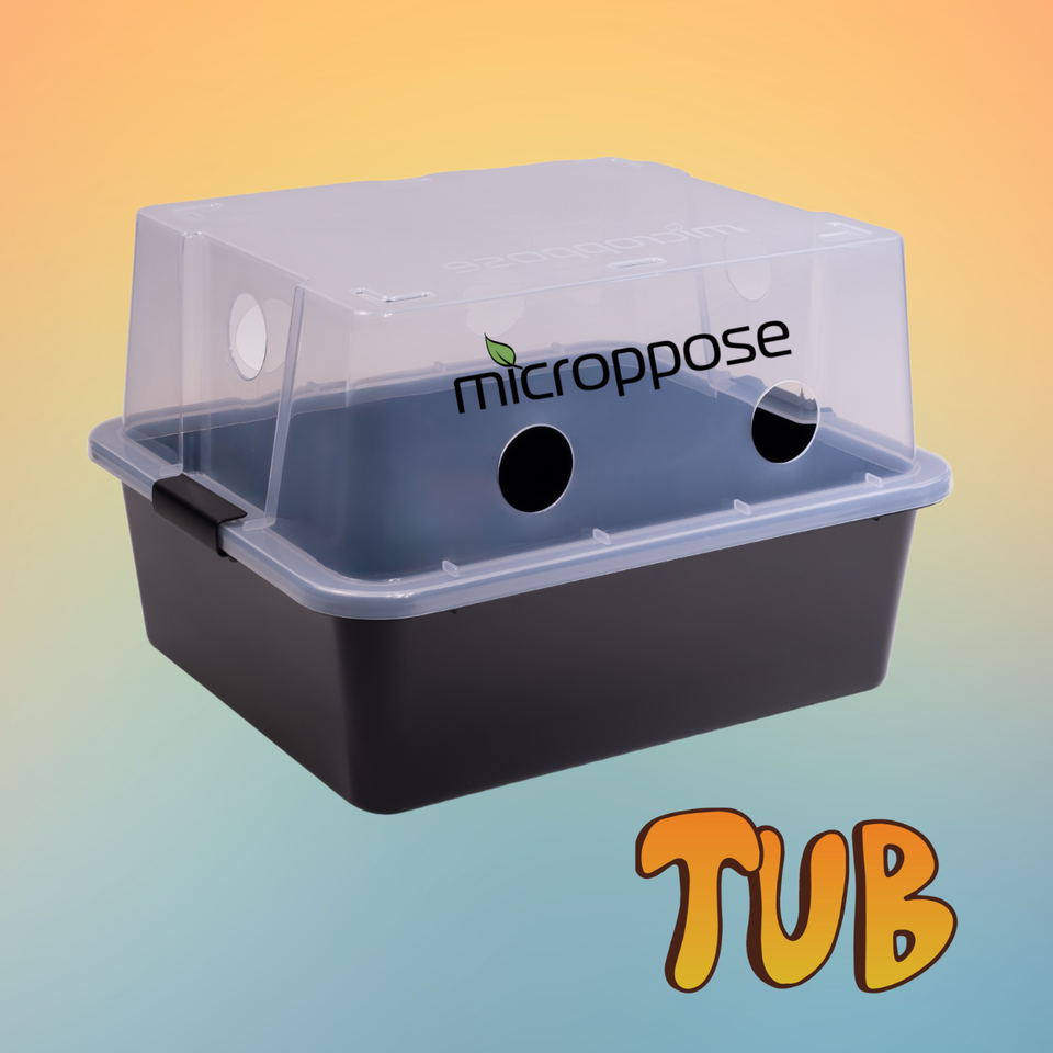 Microppose Monotub Size Medium; Mushroom Cultivation Grow Kit Mono-tub ...