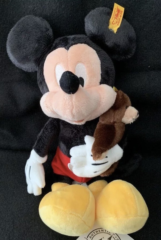 Steiff Disney Parks Mickey Mouse Plush with Steiff Teddy Bear - Brand ...