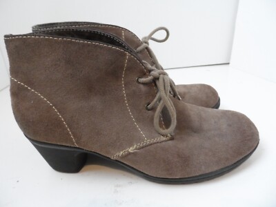 Bass Reeva Brown Suede Leather Ankle Boots Lace up Women's Shoes - Size ...