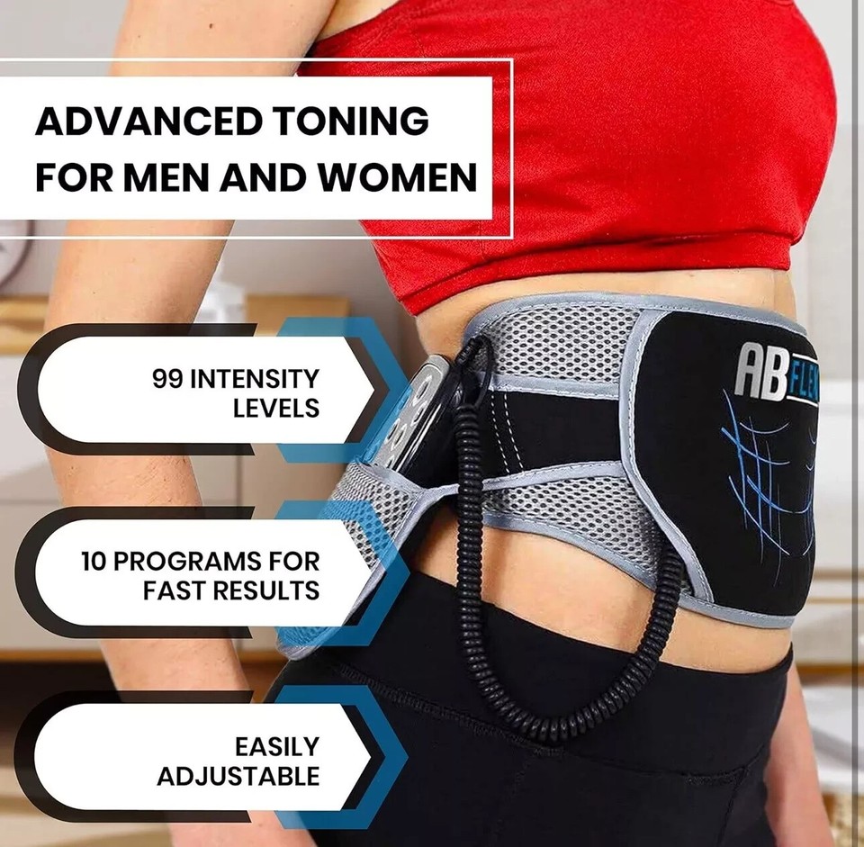 ABFLEX Ab Toning Belt and Ab Stimulator for Slender Toned Stomach ...