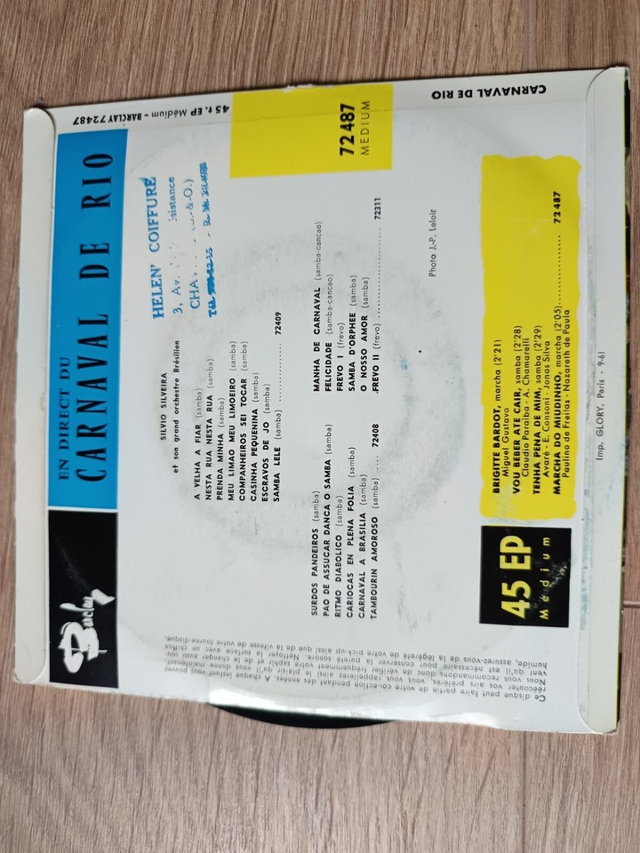 EP 45T - Various – Brigitte Bardot – VG+/VG+ Latin Samba 1961 | eBay