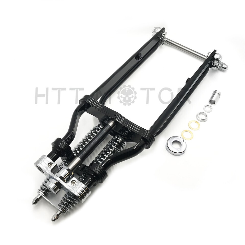 4" Under 18" Black Springer Front End FOR Harley Bobber Chopper Softail ...