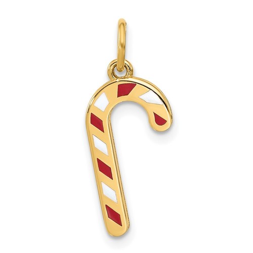 14k Yellow Gold Fancy Candy Cane Pendant for Women | eBay