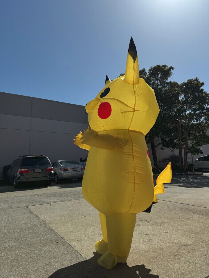 Inflatable Costume Pikachu Mascot Outfit for Halloween Cosplay Party ...