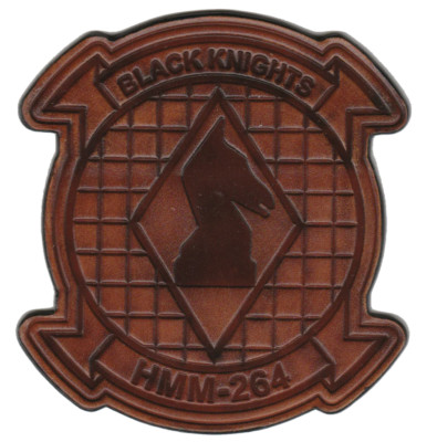 4.5" MARINE CORPS HMM-264 BLACK KNIGHTS ANTIQUE LEATHER PATCH | eBay