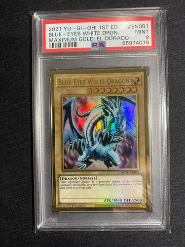 2021 Blue Eyes White Dragon MGED-EN001 1st Edition GOLD Rare Yugioh ...