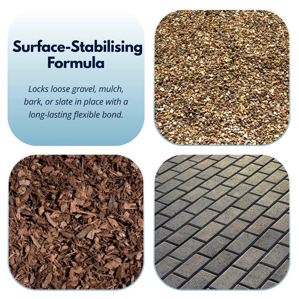 2.5L Garden Gravel Glue Outdoor Rock Path Binder Landscaping Pebble ...