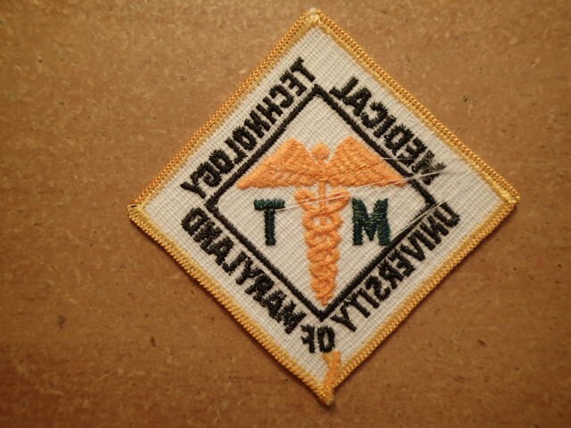 Vintage Embroidered Patch-MEDICAL TECHNOLOGY, UNIVERSITY OF MARYLAND ...