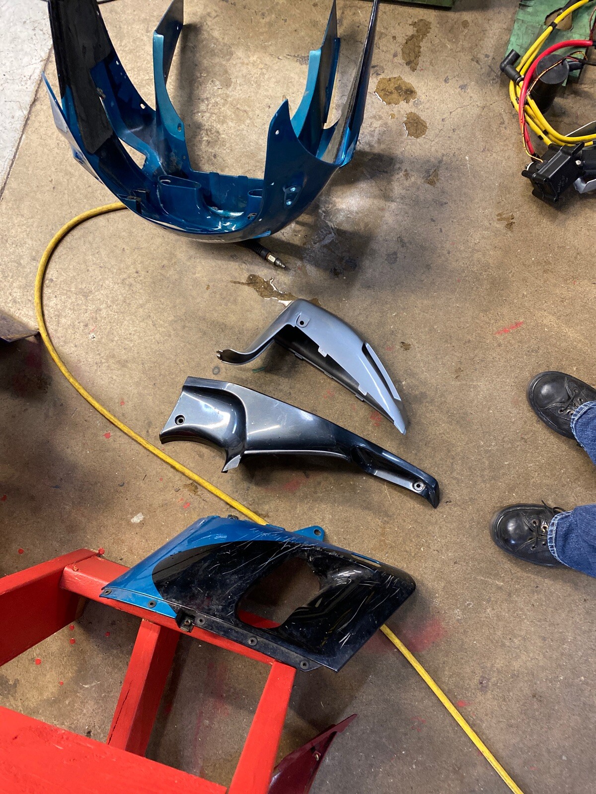 94 KAWASAKI ZX600 ZX600E ZX-6 NINJA FAIRING, FRONT UPPER COWL #WC95 | eBay