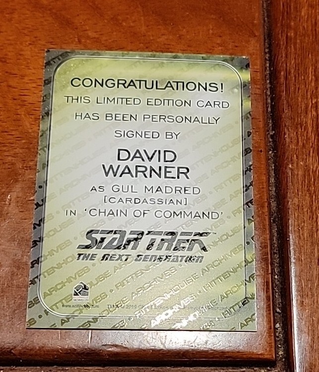 Star Trek Inflexions - David Warner Aliens Design autographed card | eBay