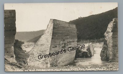 RPPC Bayless Dam after Flood AUSTIN PA Potter County Beach Real Photo ...
