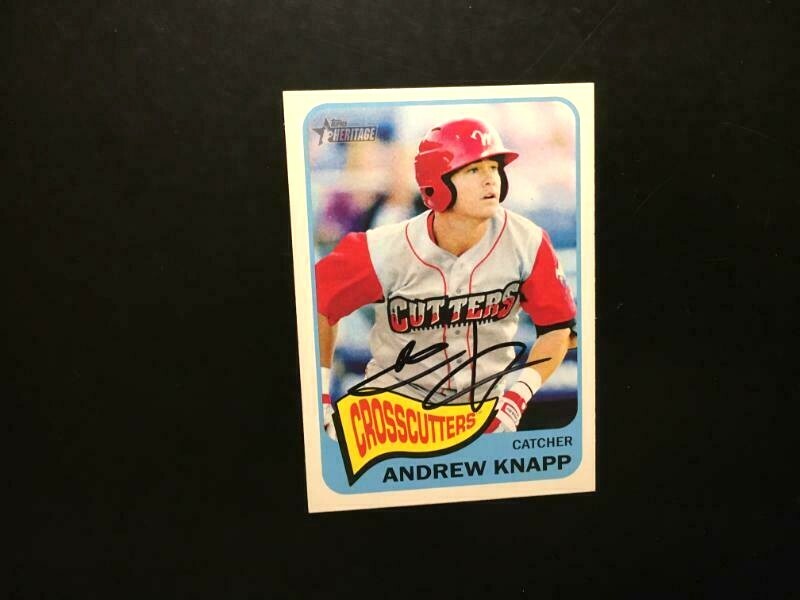 Andrew Knapp RC 2014 Topps Heritage Minors RC Autograph In Person as ...