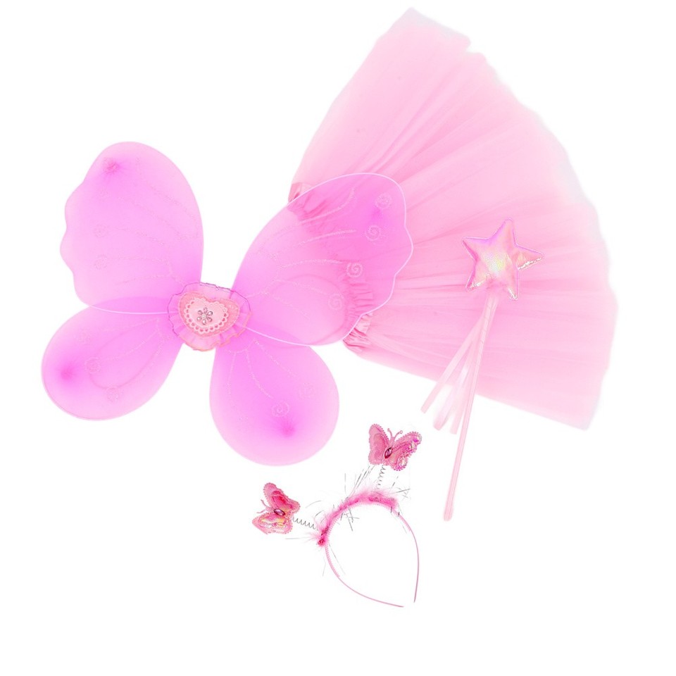 Girls Dress up Fairy Costume Skirt Toddler Carnival Role Play Wing ...