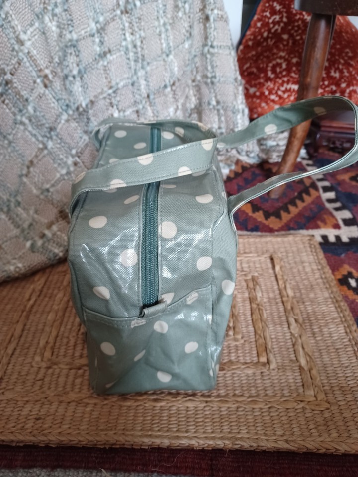 Cath Kidston Oilskin Green Polkadot Bag | eBay UK