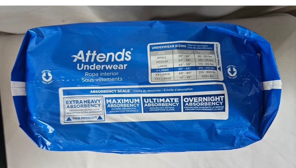Attends Unisex Adult Incontinence Pull Up On Underwear Diapers, Heavy ...